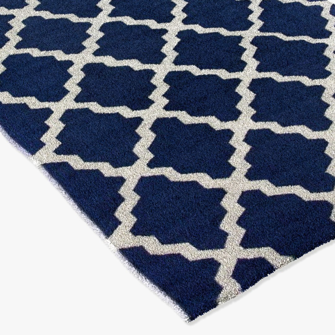 3d Max Blue Morrocan Rug