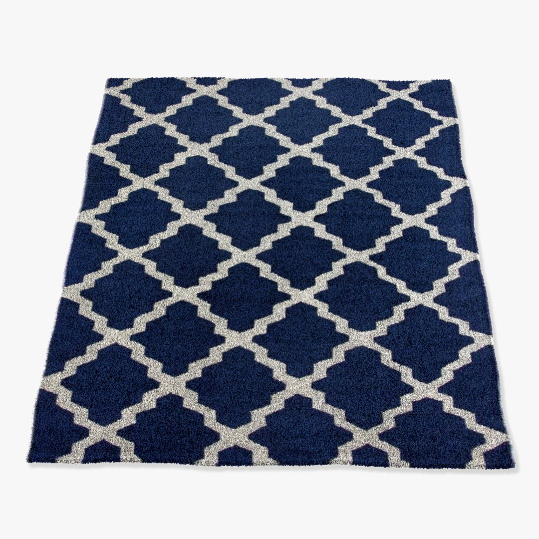 3d Max Blue Morrocan Rug
