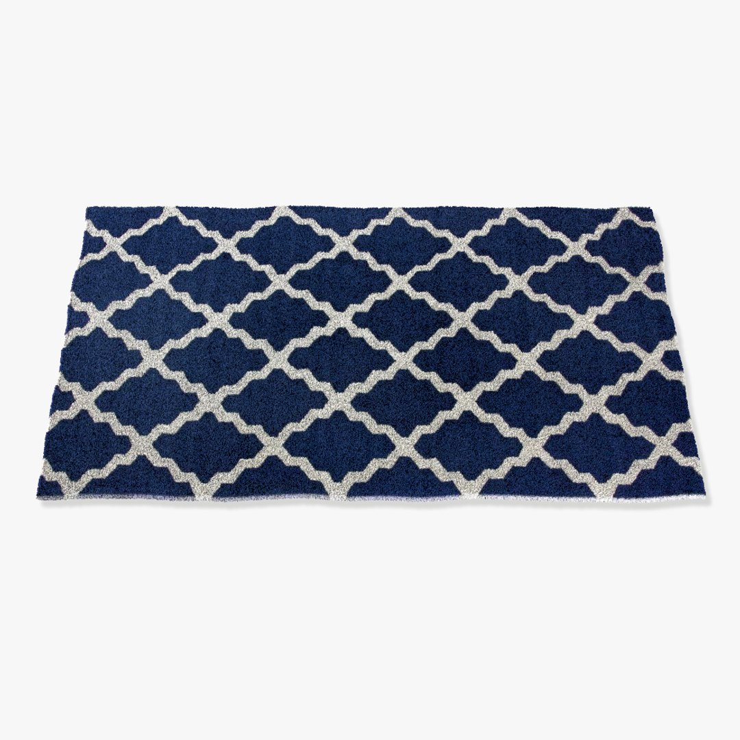 3d Max Blue Morrocan Rug