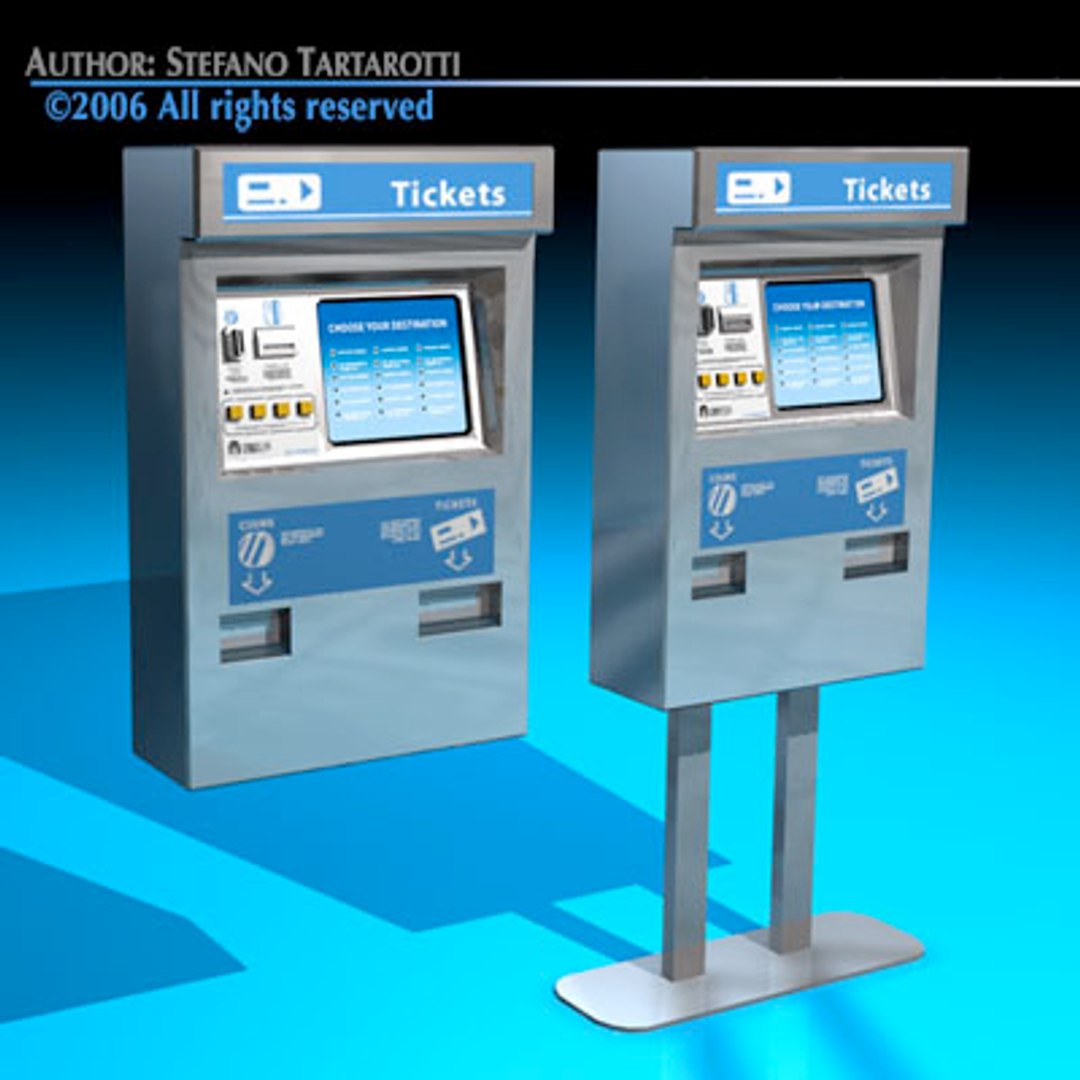 Ticket Dispenser 3d Obj
