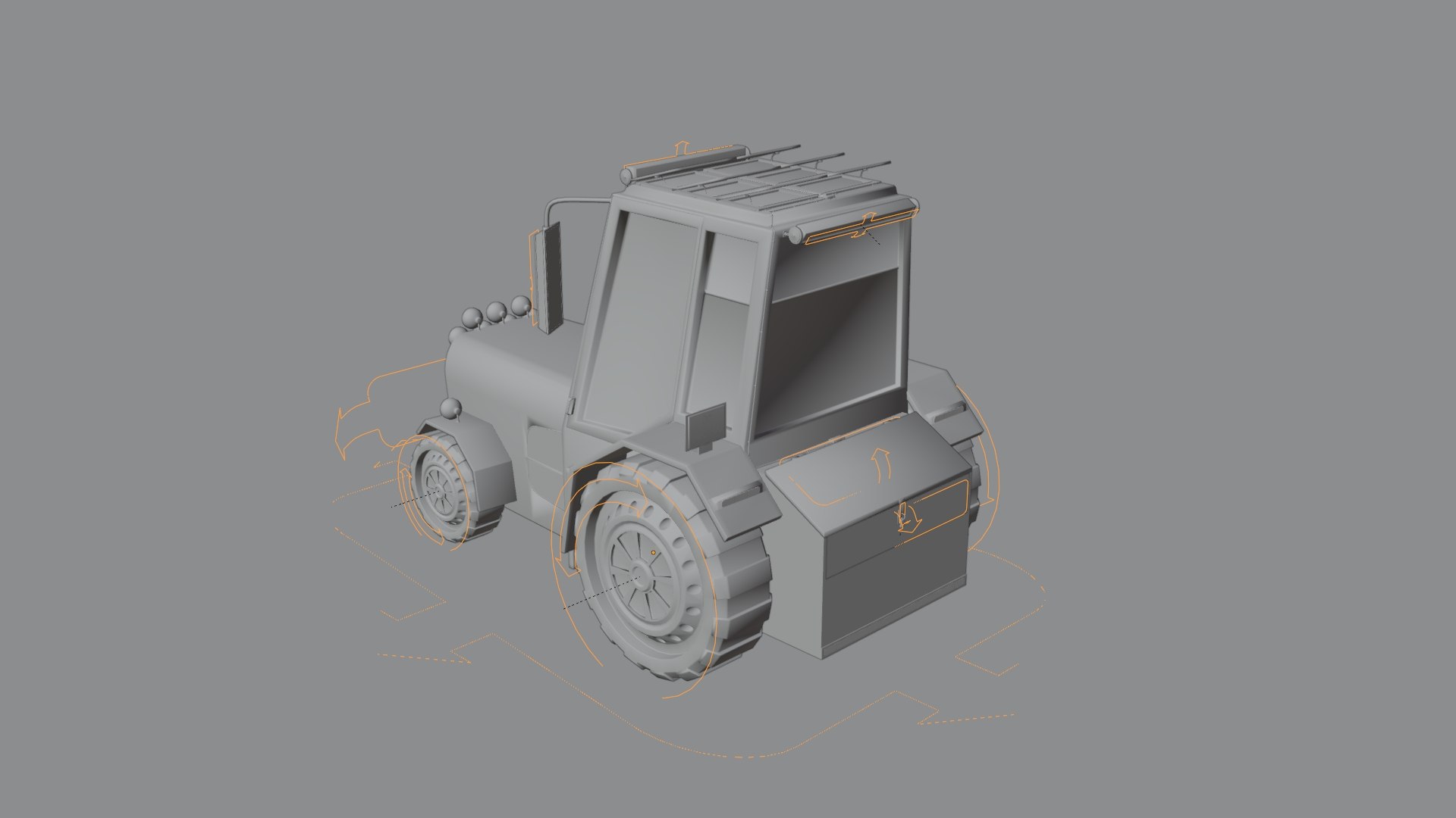3D Rigged Farming Tractor - TurboSquid 2201273