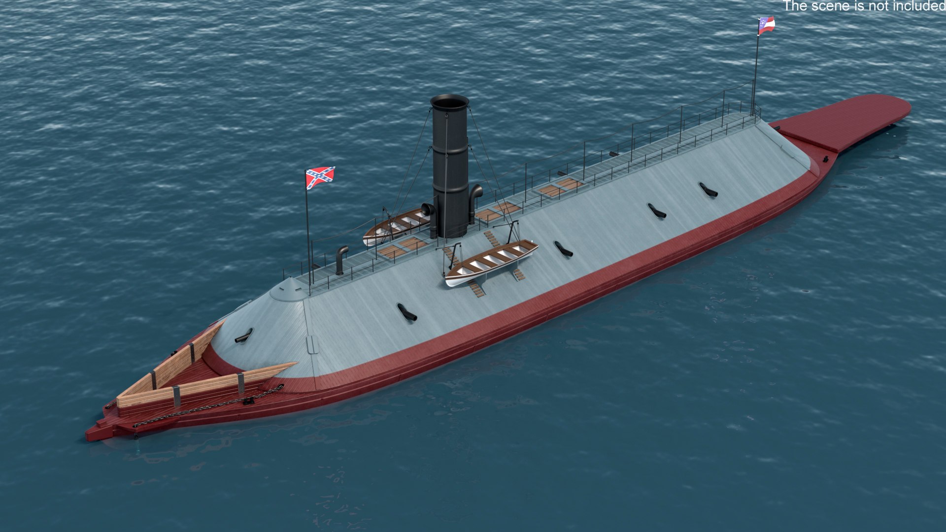Confederate Navy Ship CSS Virginia 3D Model - TurboSquid 2252246