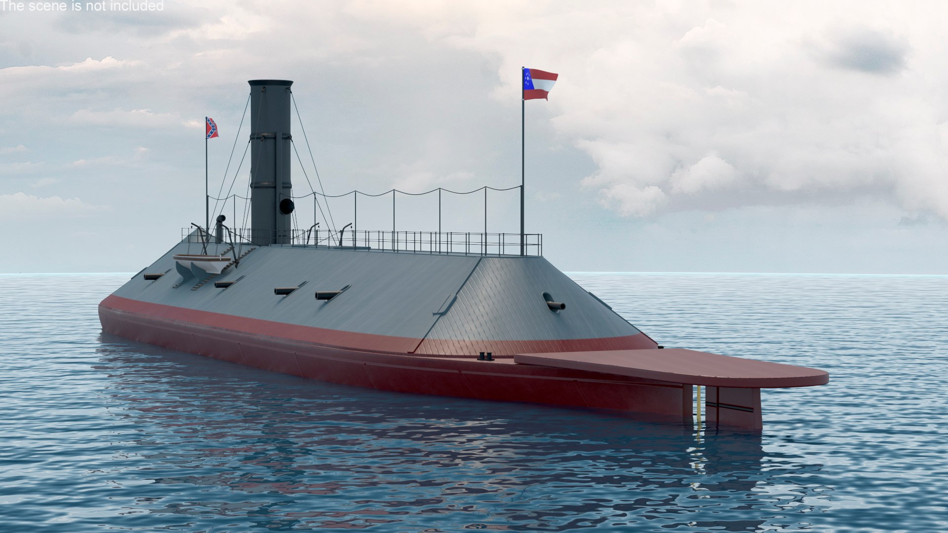 Confederate Navy Ship CSS Virginia 3D Model - TurboSquid 2252246