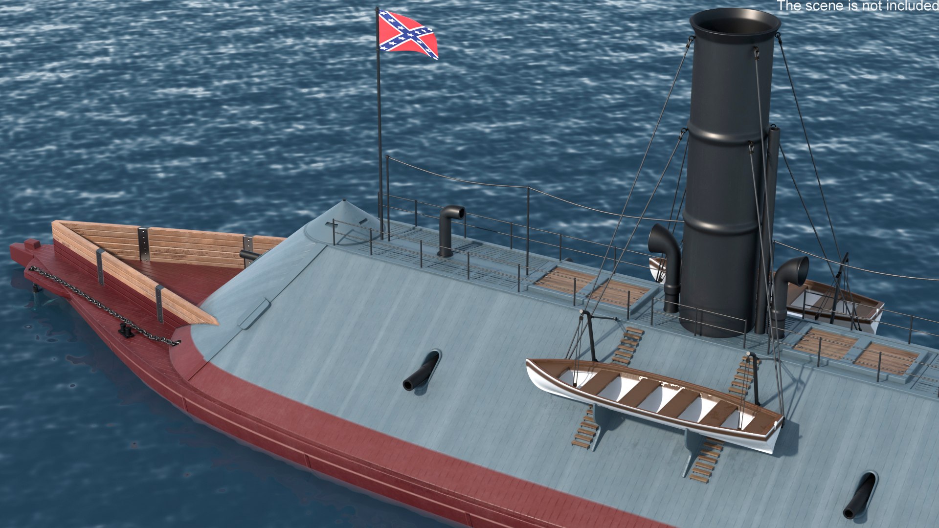 Confederate Navy Ship CSS Virginia 3D Model - TurboSquid 2252246