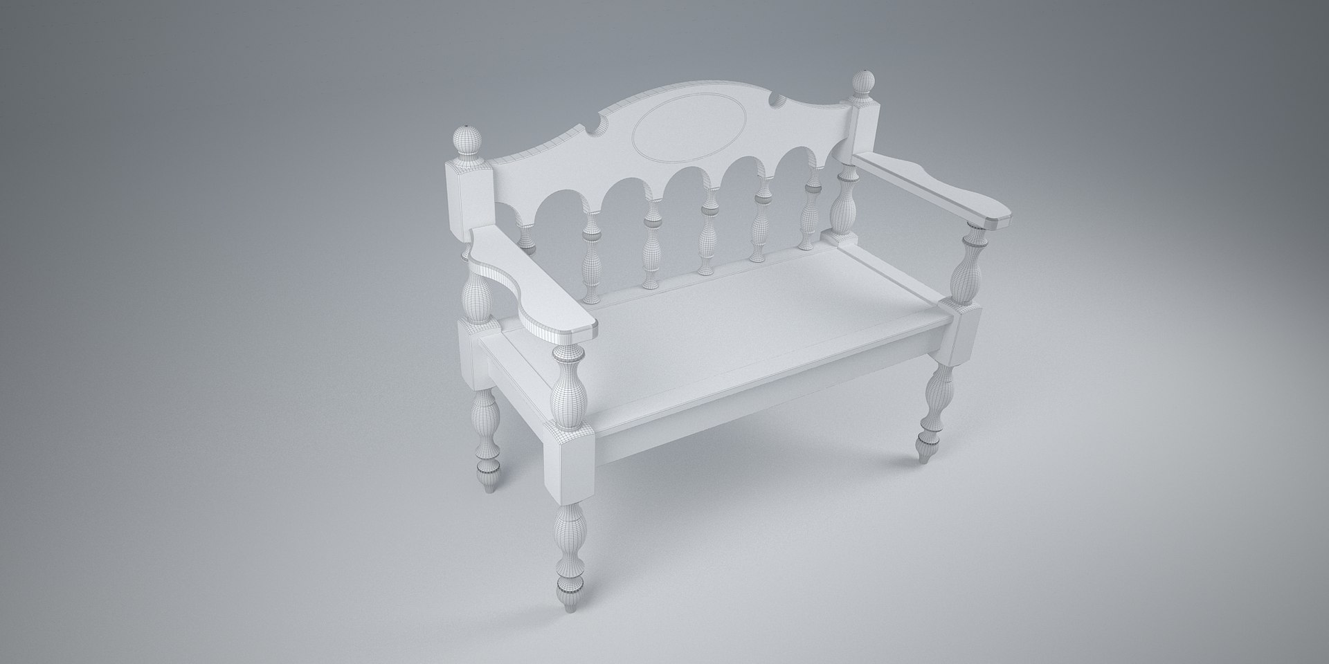Antique bench furniture 3D model - TurboSquid 1539077