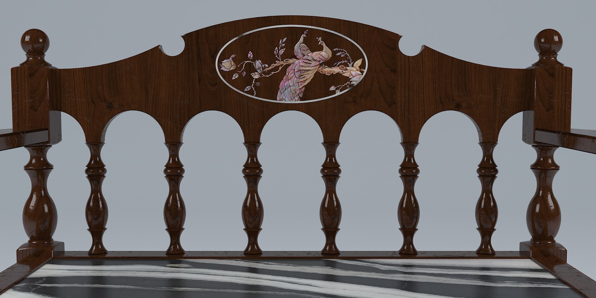 Antique bench furniture 3D model - TurboSquid 1539077