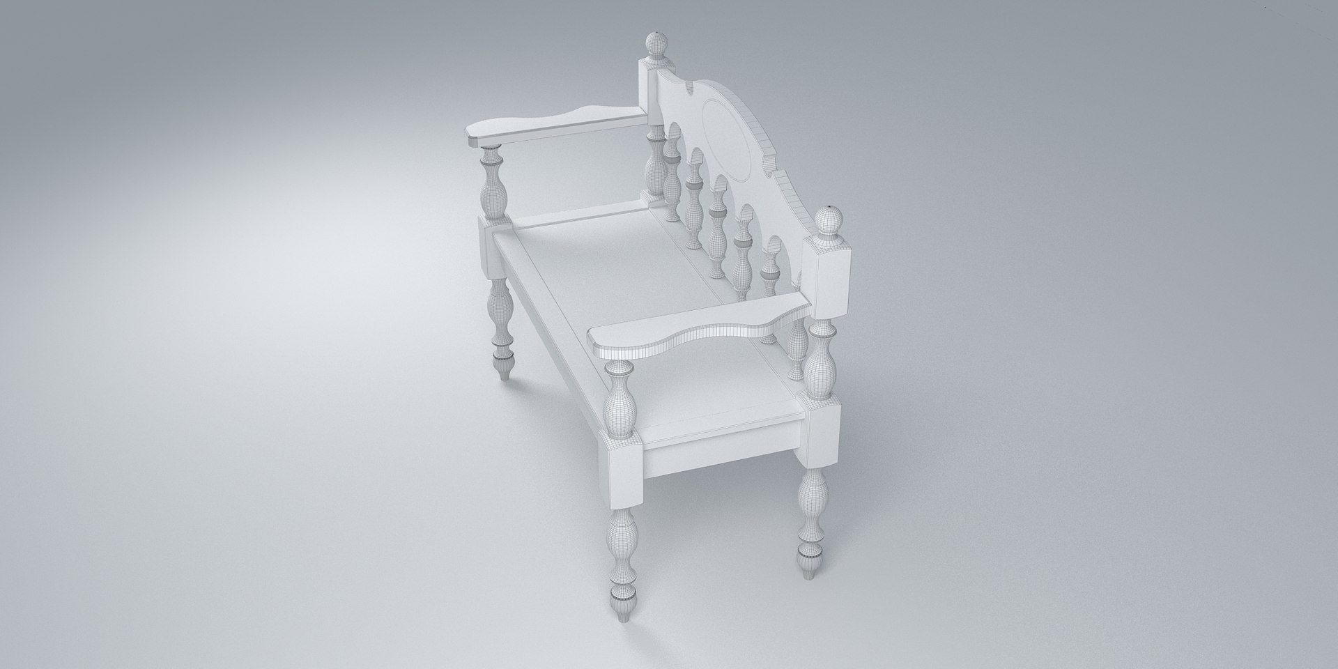 Antique bench furniture 3D model - TurboSquid 1539077