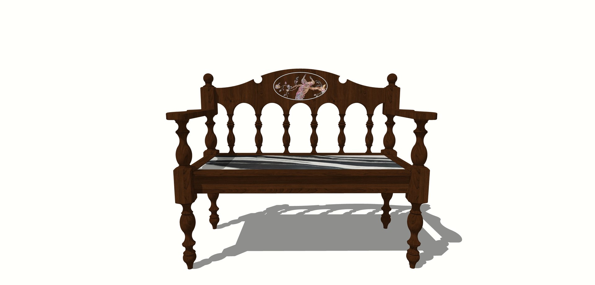 Antique bench furniture 3D model - TurboSquid 1539077