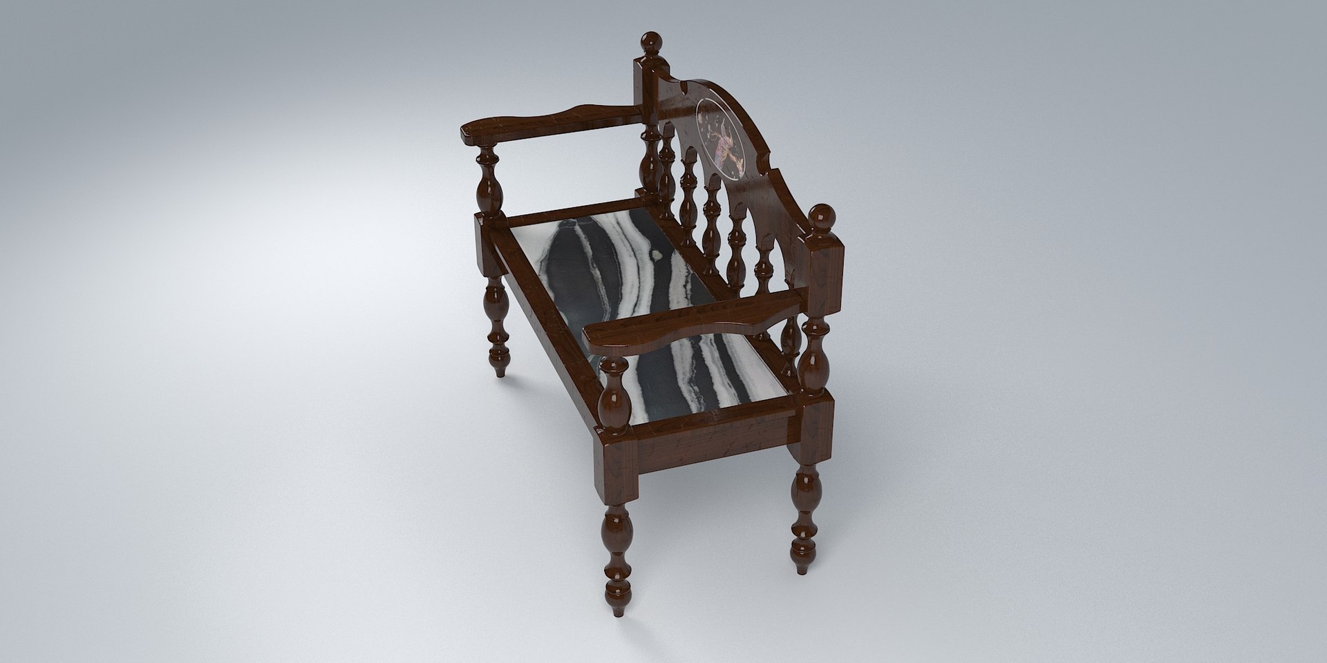 Antique bench furniture 3D model - TurboSquid 1539077