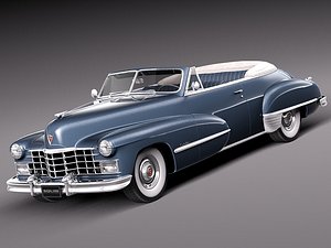 3d v8 luxury convertible cadillac model
