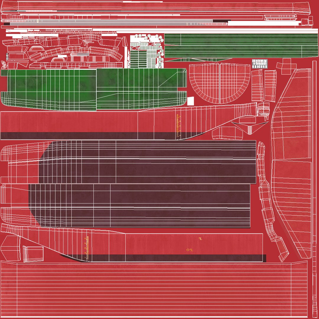 Split Hopper Barge Red Rigged For Cinema 4D 3D Model - TurboSquid 2428068
