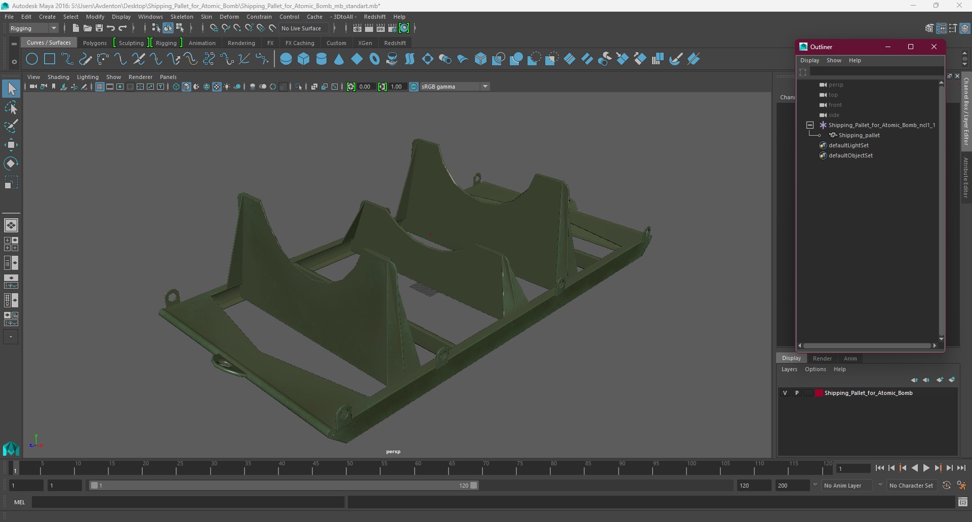 3D Shipping Pallet For Atomic Bomb Model - TurboSquid 2247334