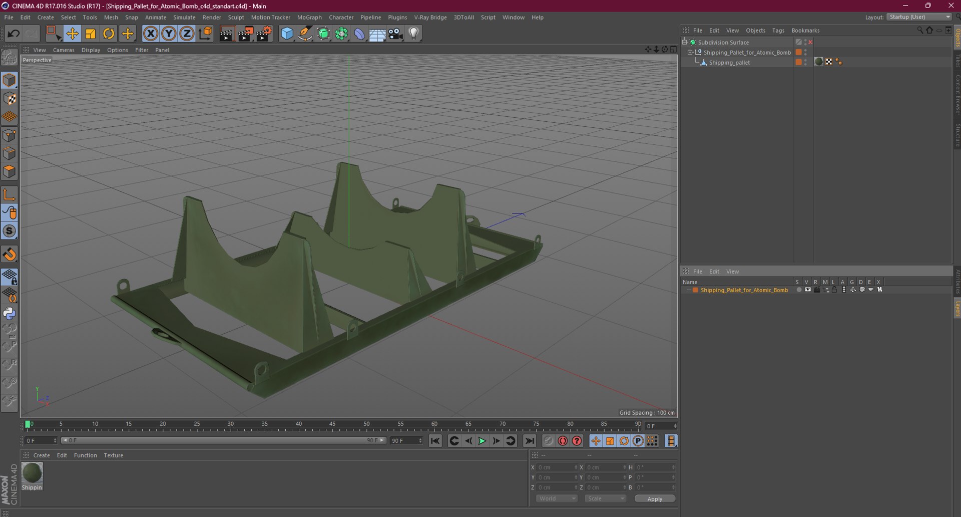 3D Shipping Pallet For Atomic Bomb Model - TurboSquid 2247334