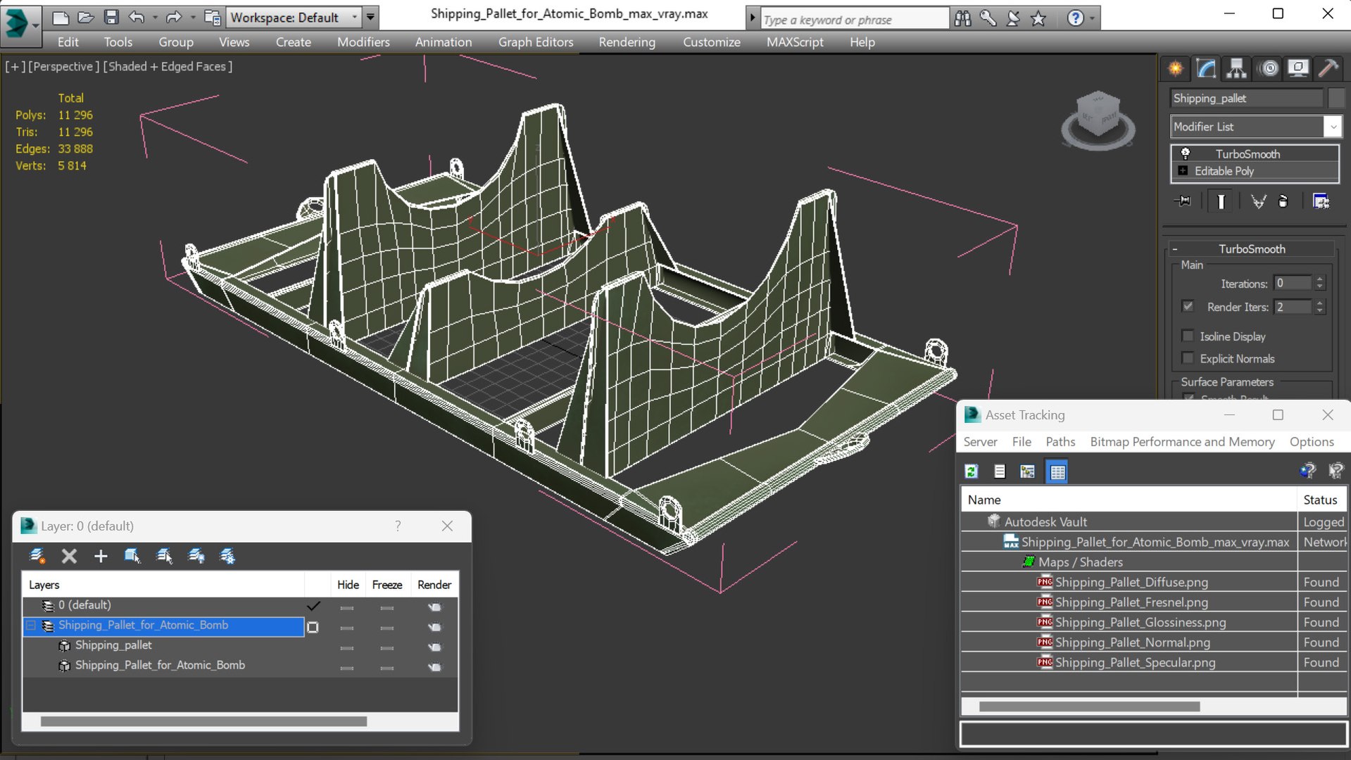3D Shipping Pallet For Atomic Bomb Model - TurboSquid 2247334