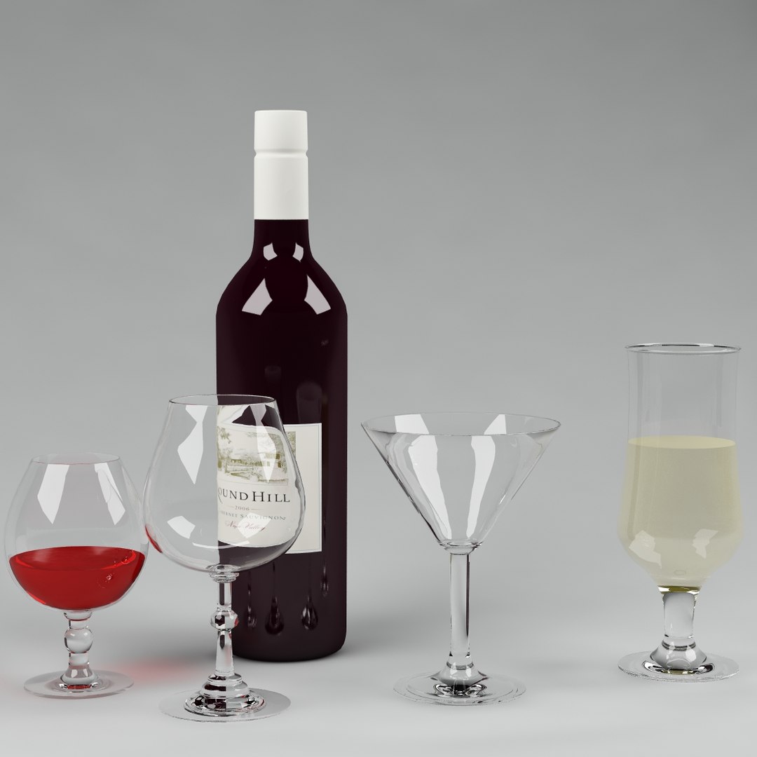Glasses Objects 3d Model
