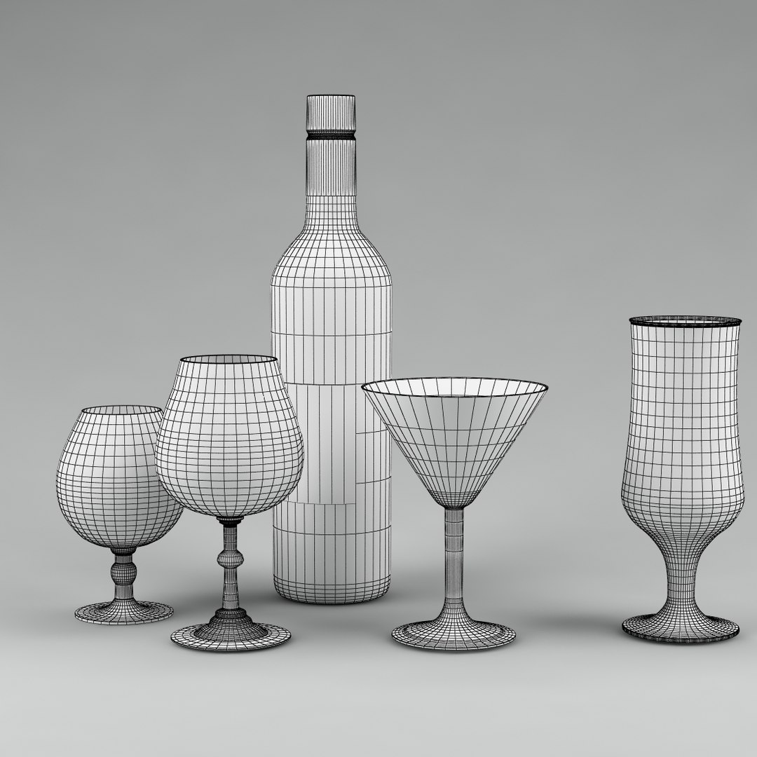 Glasses Objects 3d Model