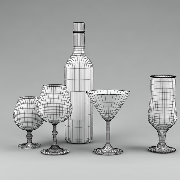 glasses objects 3d model