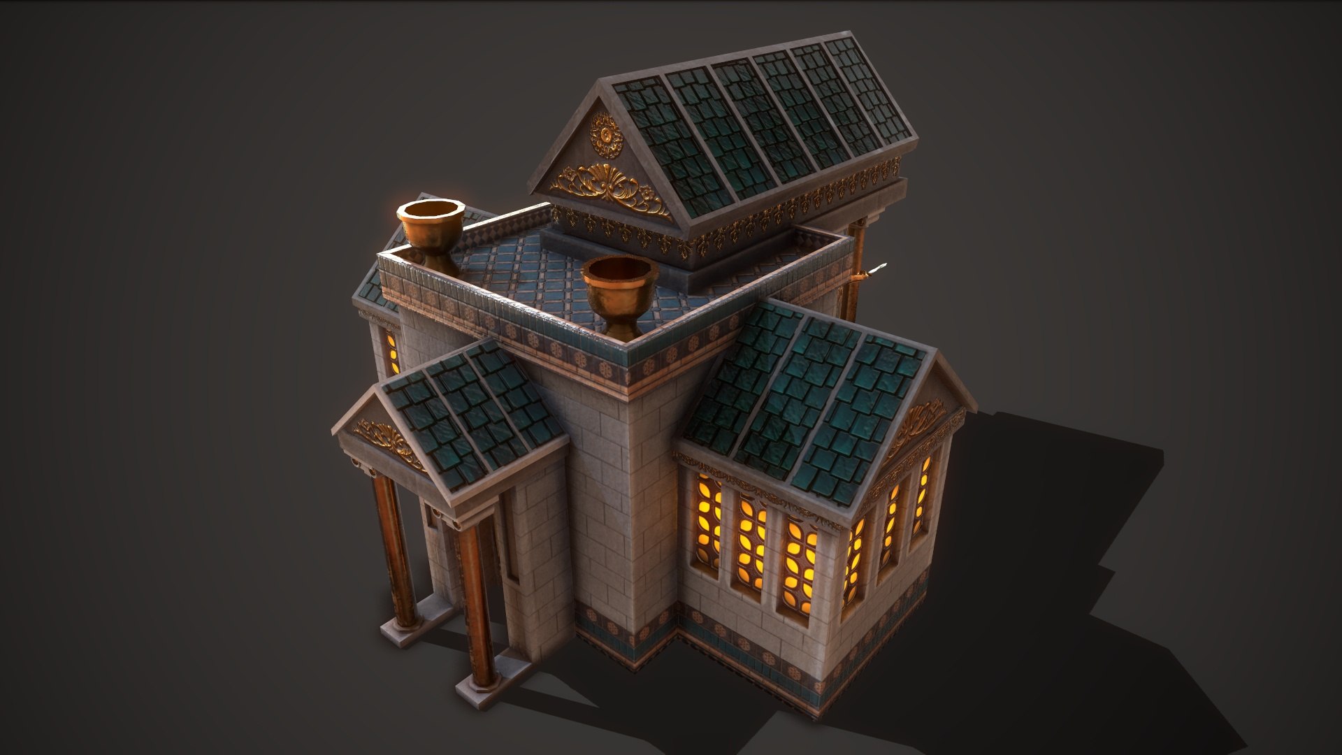 3D Ancient Town Hall - TurboSquid 1650979