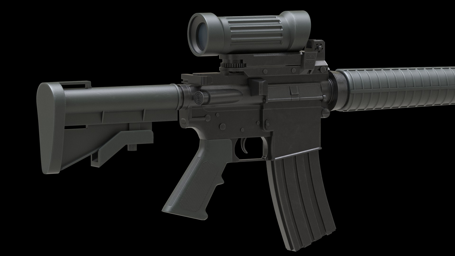 Colt Canada C7A2 Low Poly 3D Model - TurboSquid 1796282