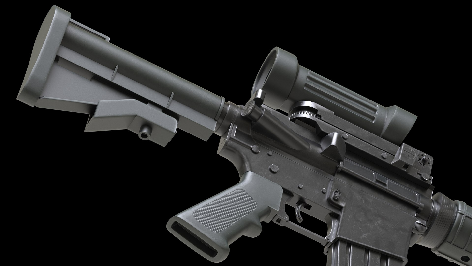 Colt Canada C7A2 Low Poly 3D Model - TurboSquid 1796282