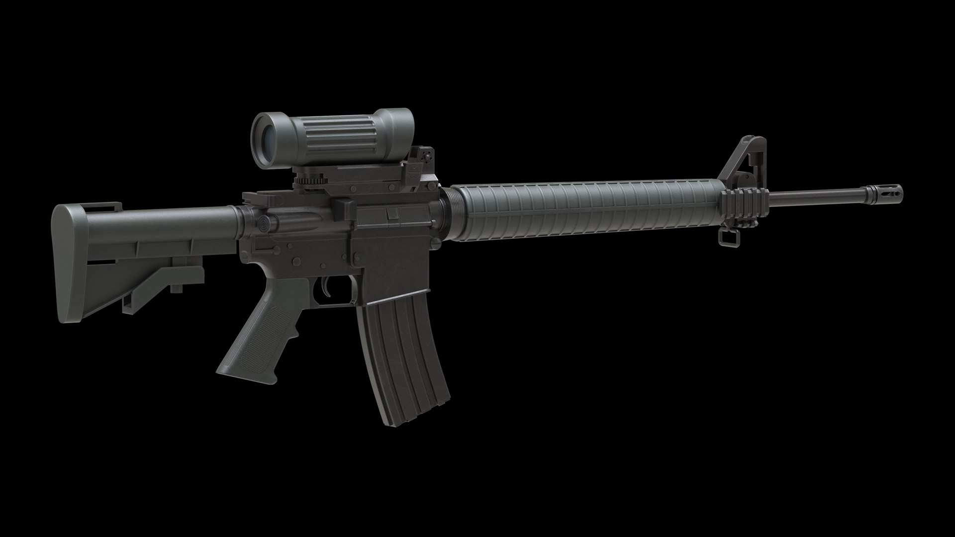 Colt Canada C7A2 Low Poly 3D Model - TurboSquid 1796282