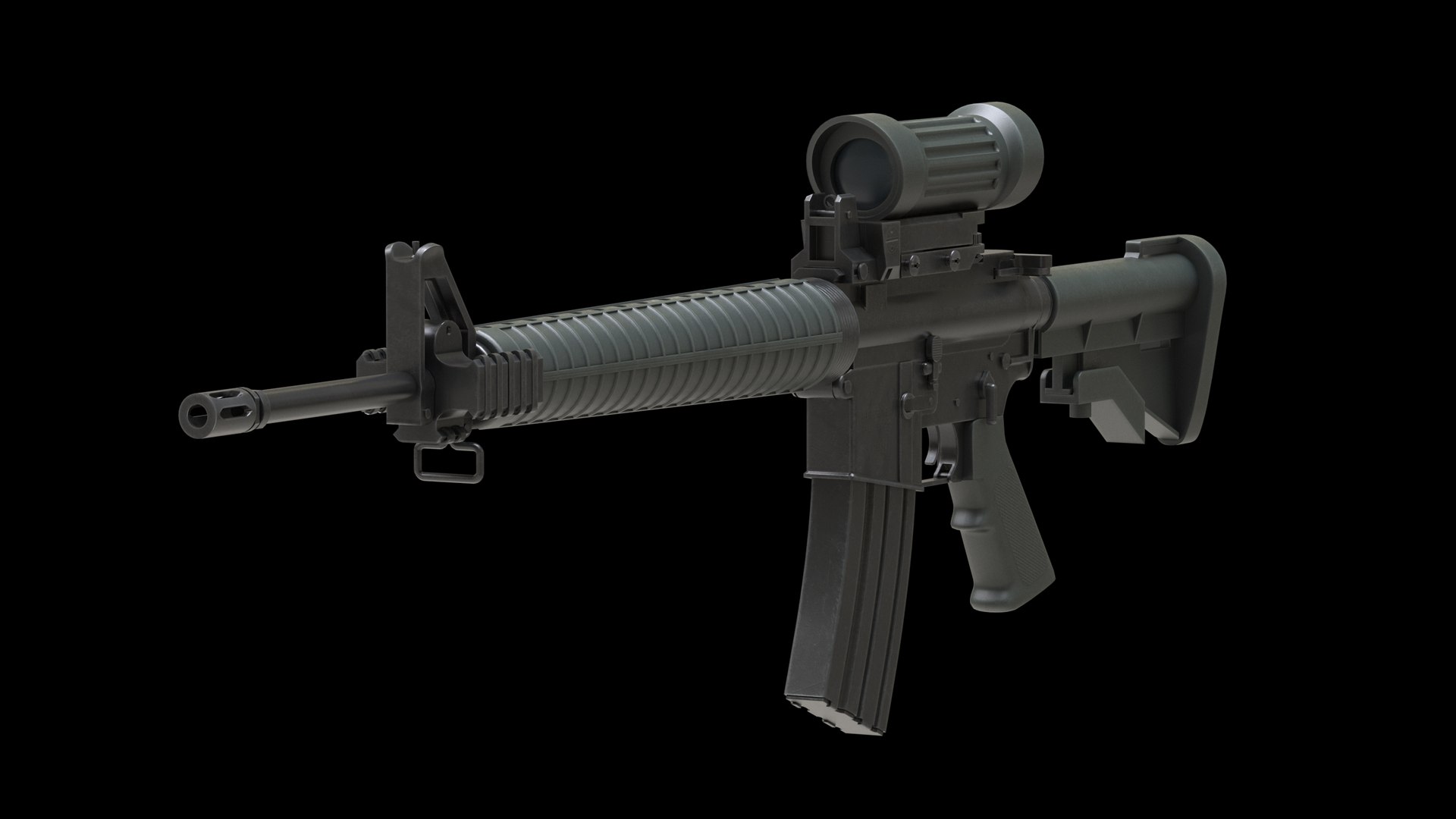 Colt Canada C7A2 Low Poly 3D Model - TurboSquid 1796282