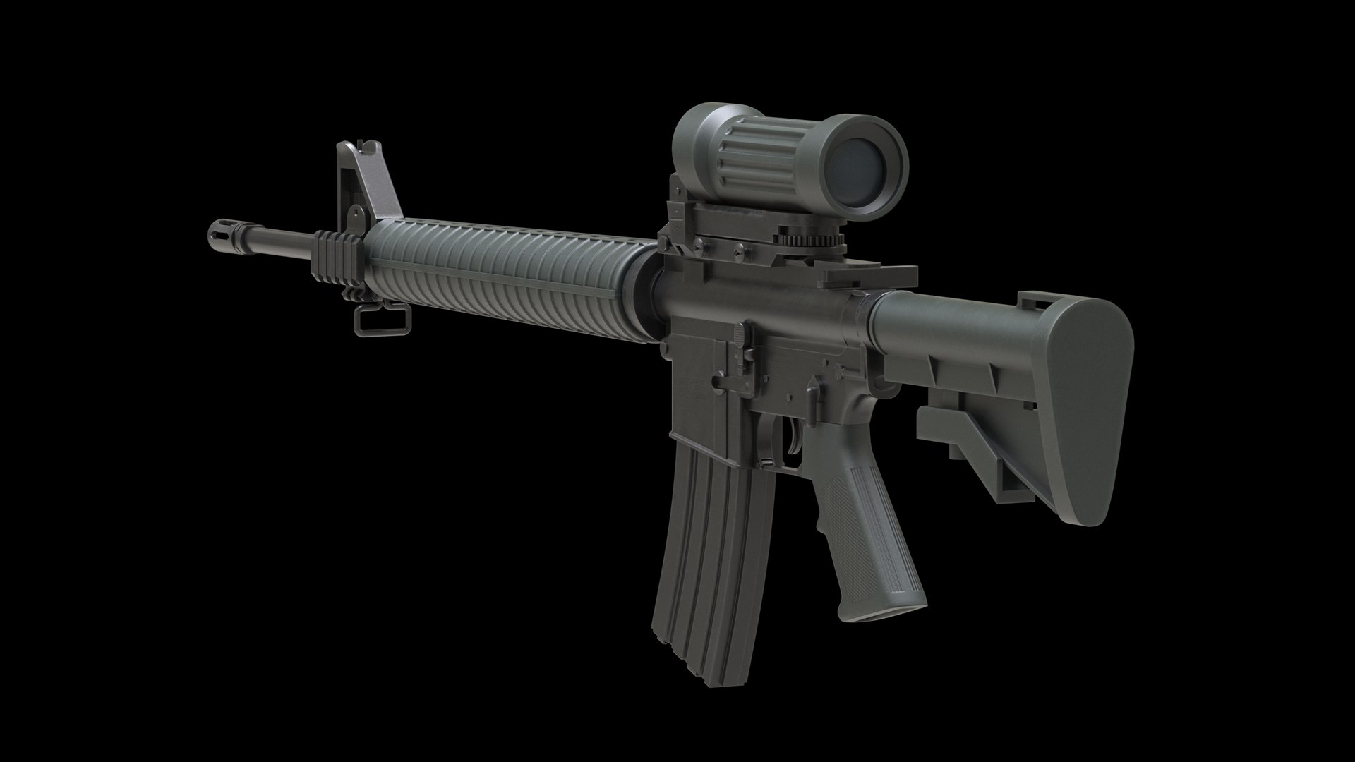 Colt Canada C7A2 Low Poly 3D Model - TurboSquid 1796282