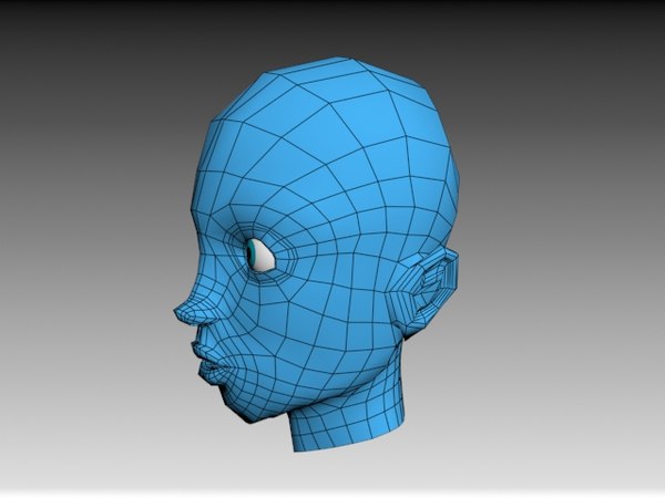 3D basic female head - TurboSquid 1179389