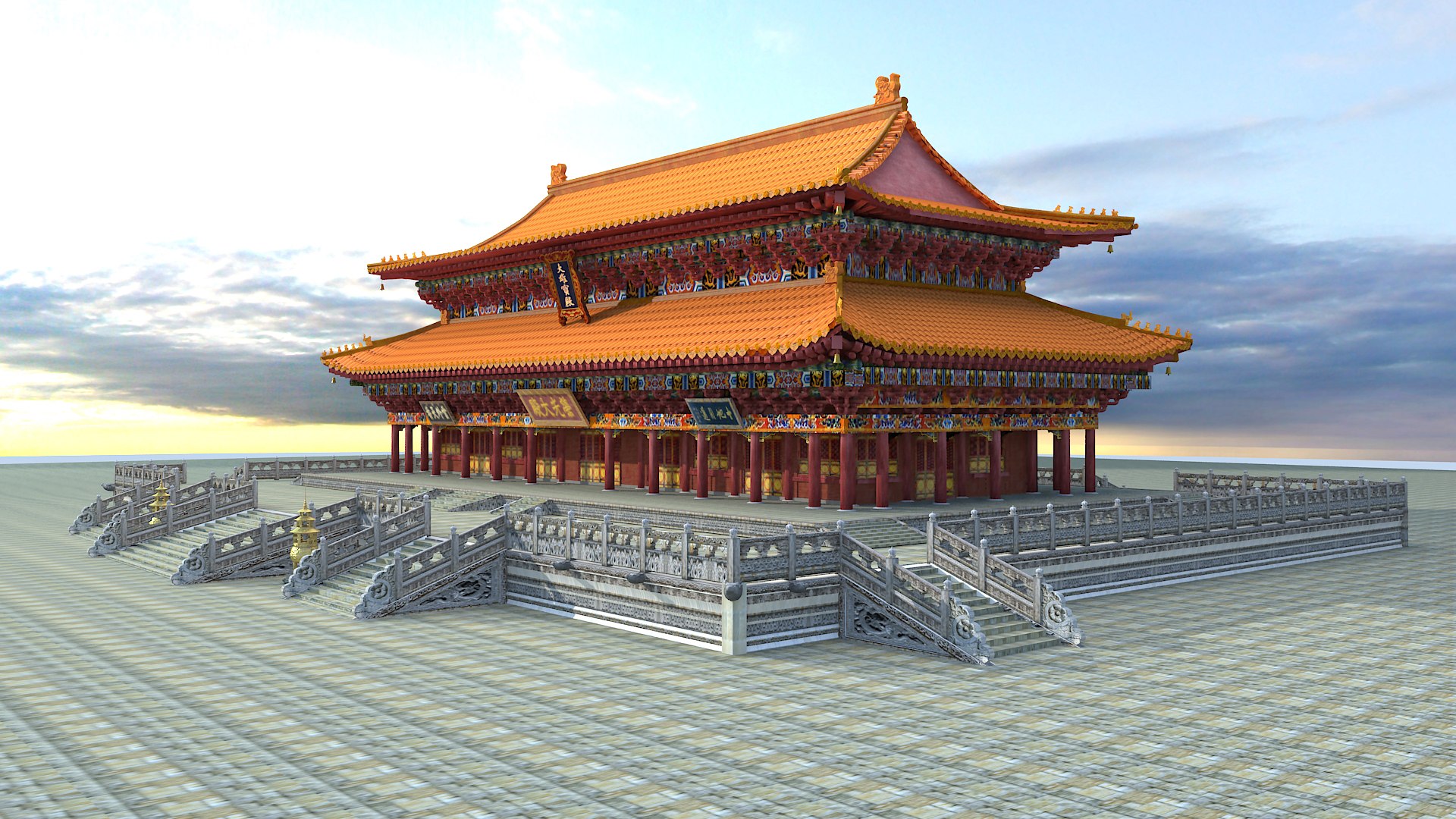 Ancient Chinese Building 3D - TurboSquid 1513929
