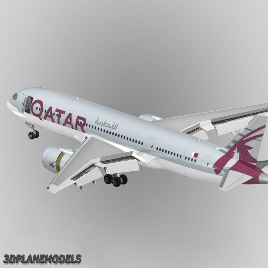 3d Model B787-8 Qatar Airways