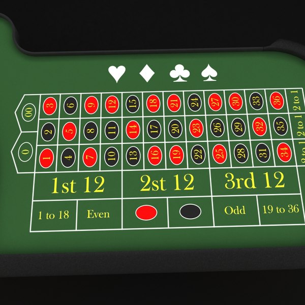 3d model roulette table