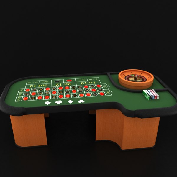 3d model roulette table