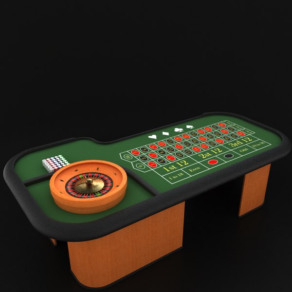 3d model roulette table