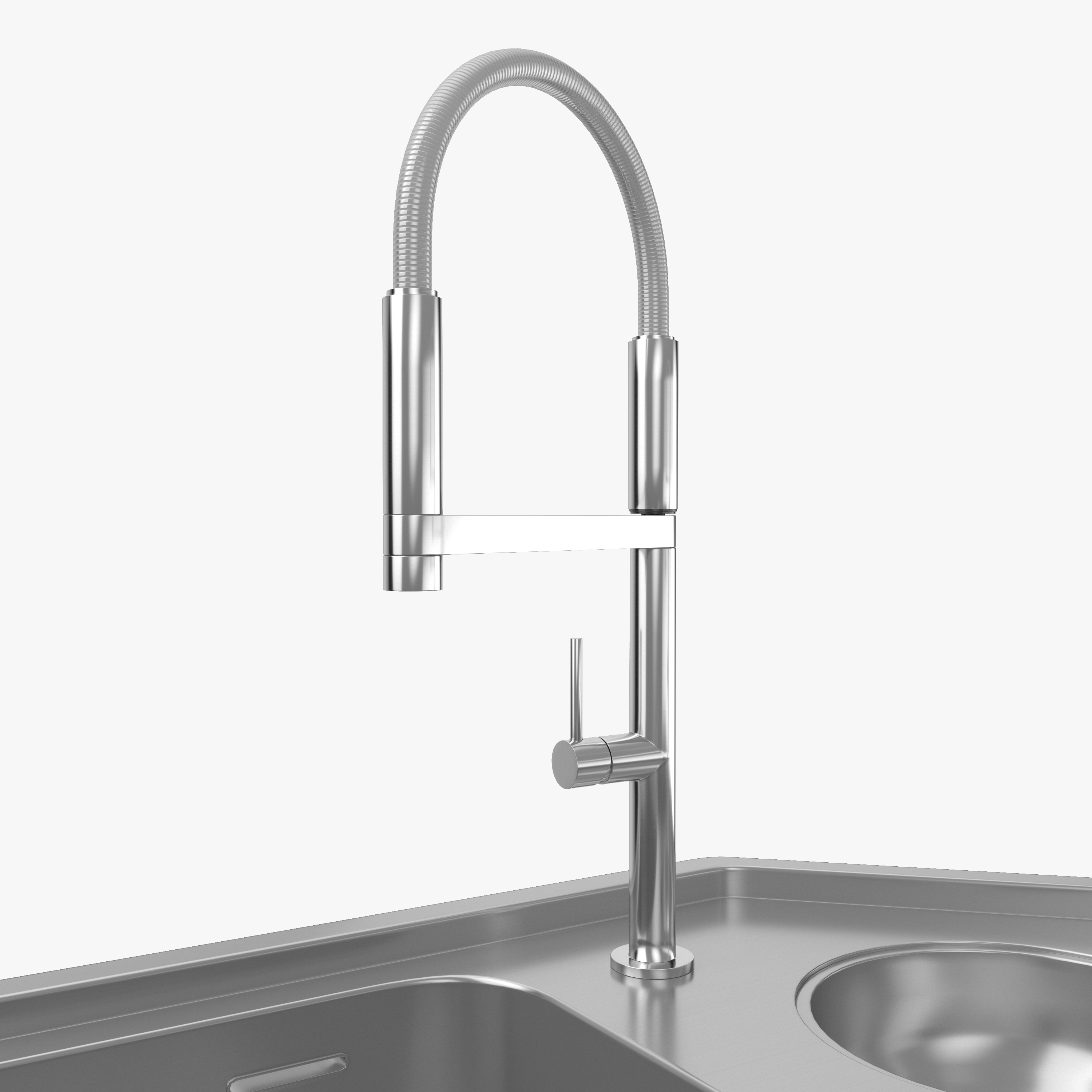3D модель Alpes-Inox kitchen sink with Move kitchen mixer tap By Nobili ...