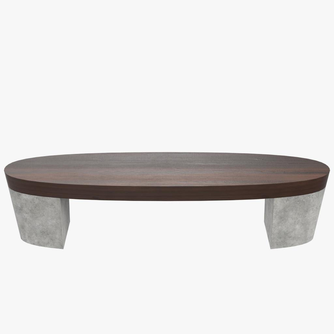 Oval Bench Model - TurboSquid 1425040