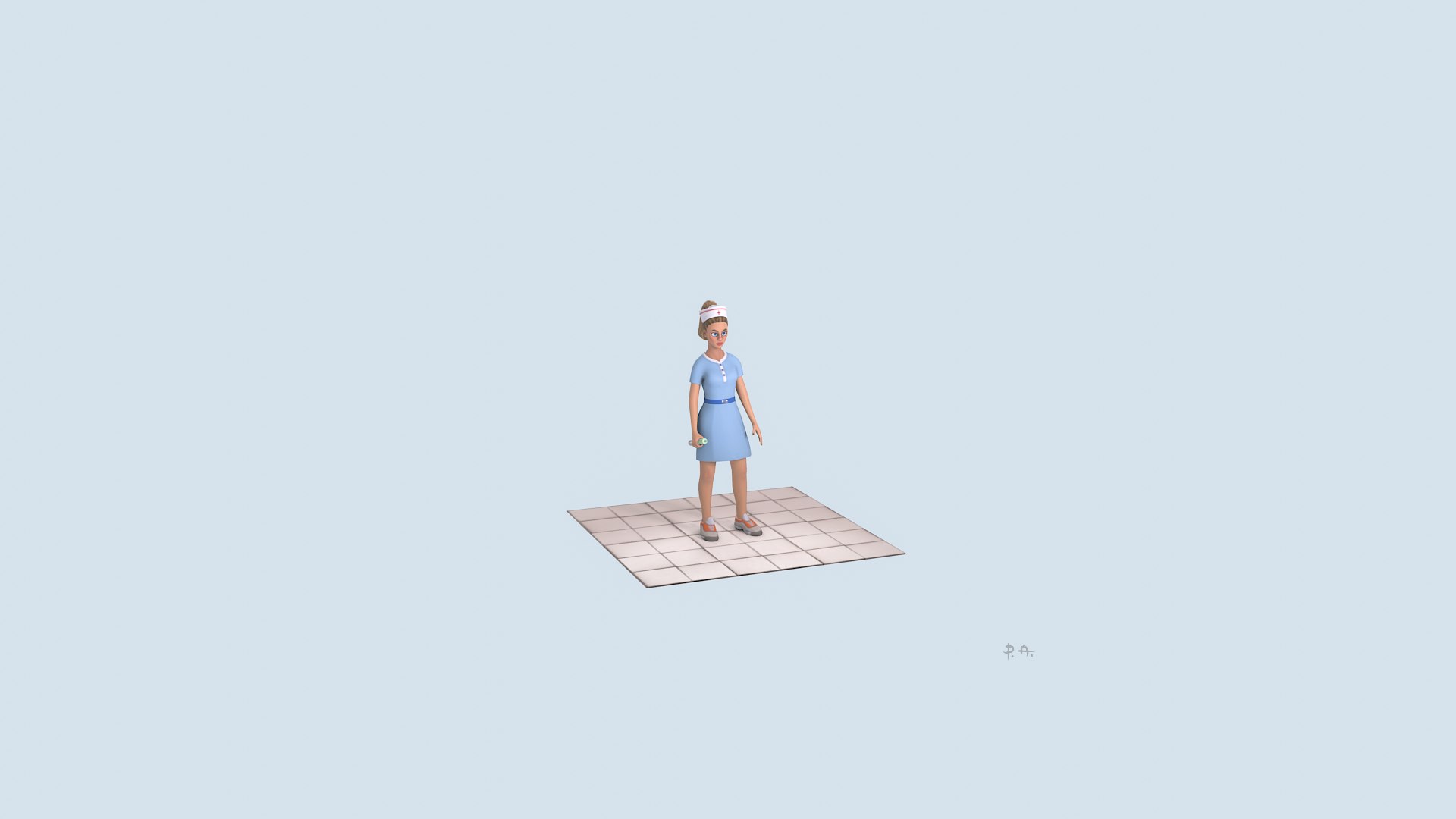 Cartoon Nurse Model - TurboSquid 1542049