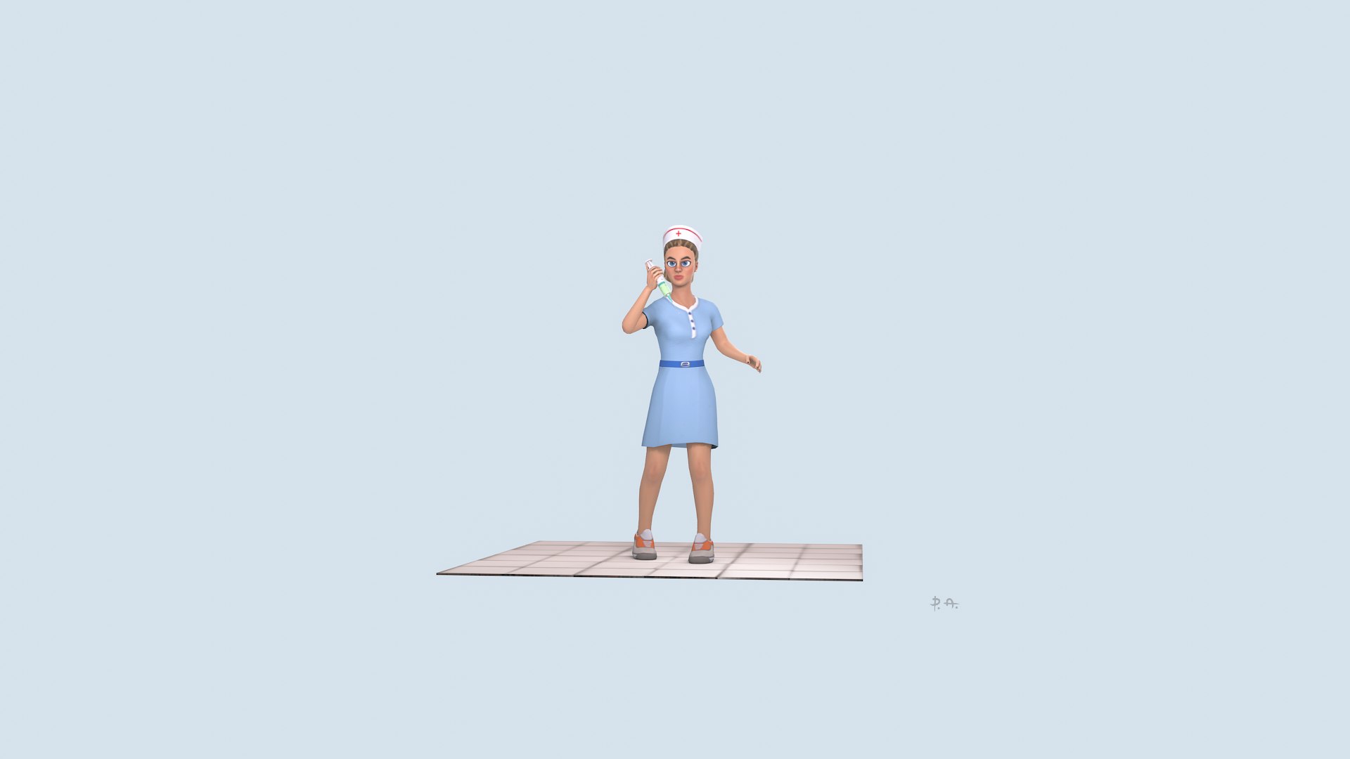 Cartoon Nurse Model - TurboSquid 1542049