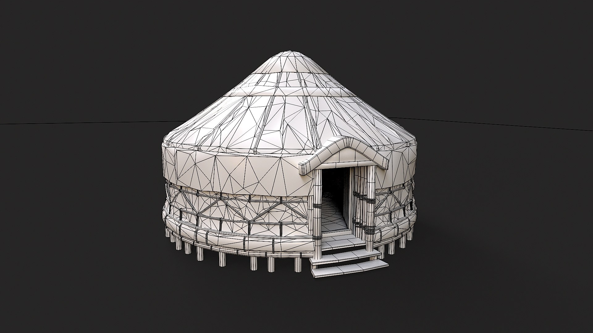 Mongolian Yurt And Interior 2 Model - TurboSquid 2360388