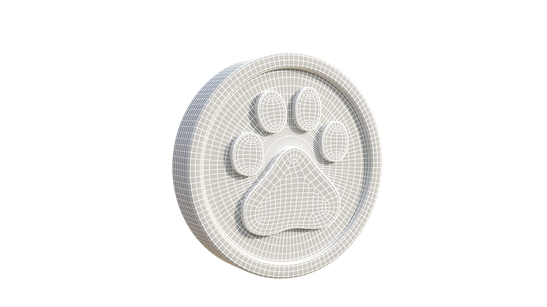 3D Paw Coin Model - TurboSquid 2293058
