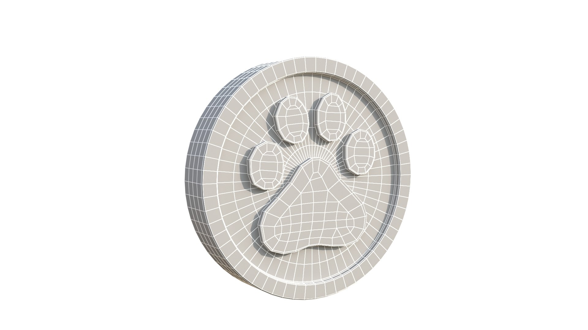 3D Paw Coin Model - TurboSquid 2293058