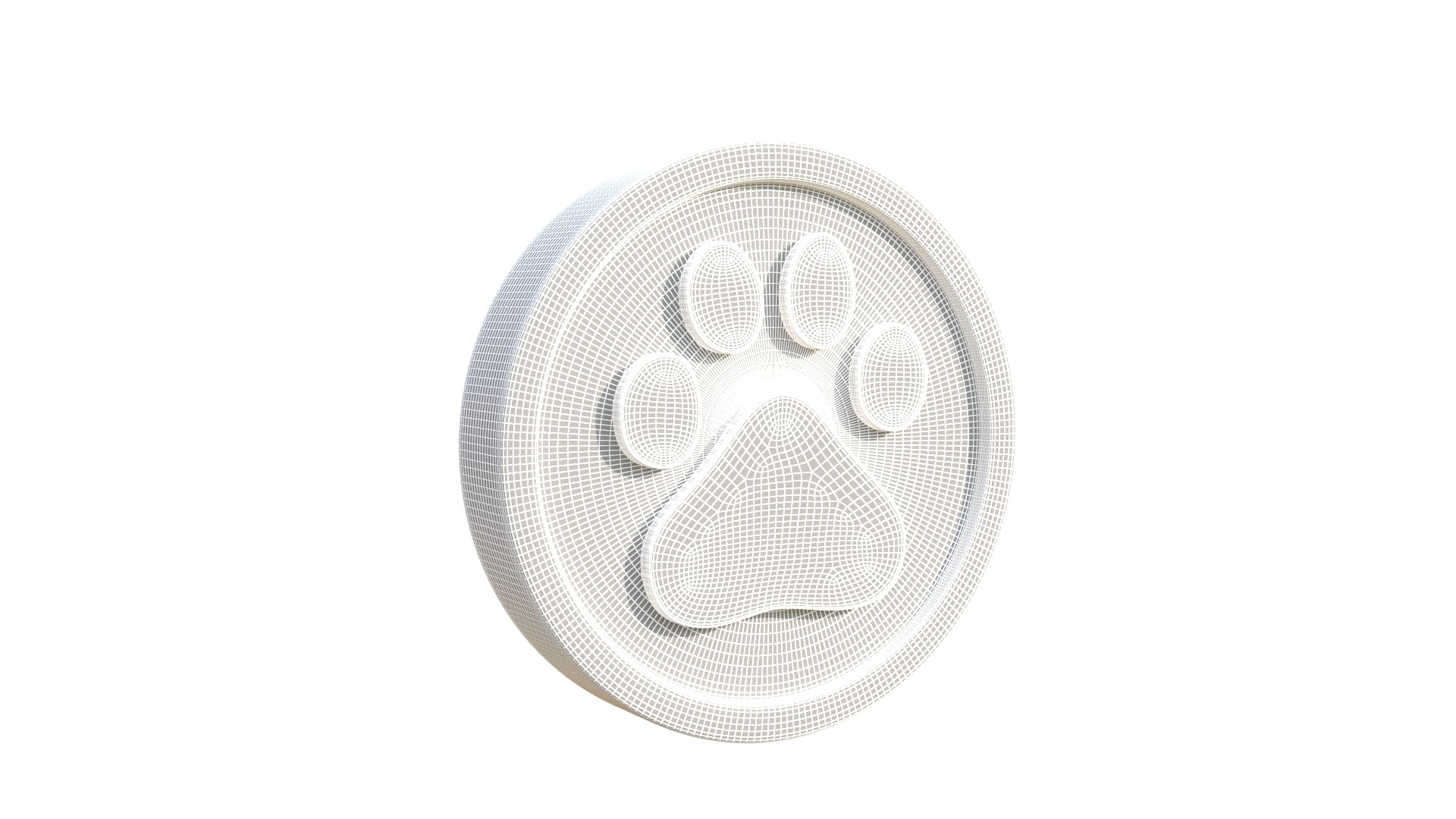 3D Paw Coin Model - TurboSquid 2293058