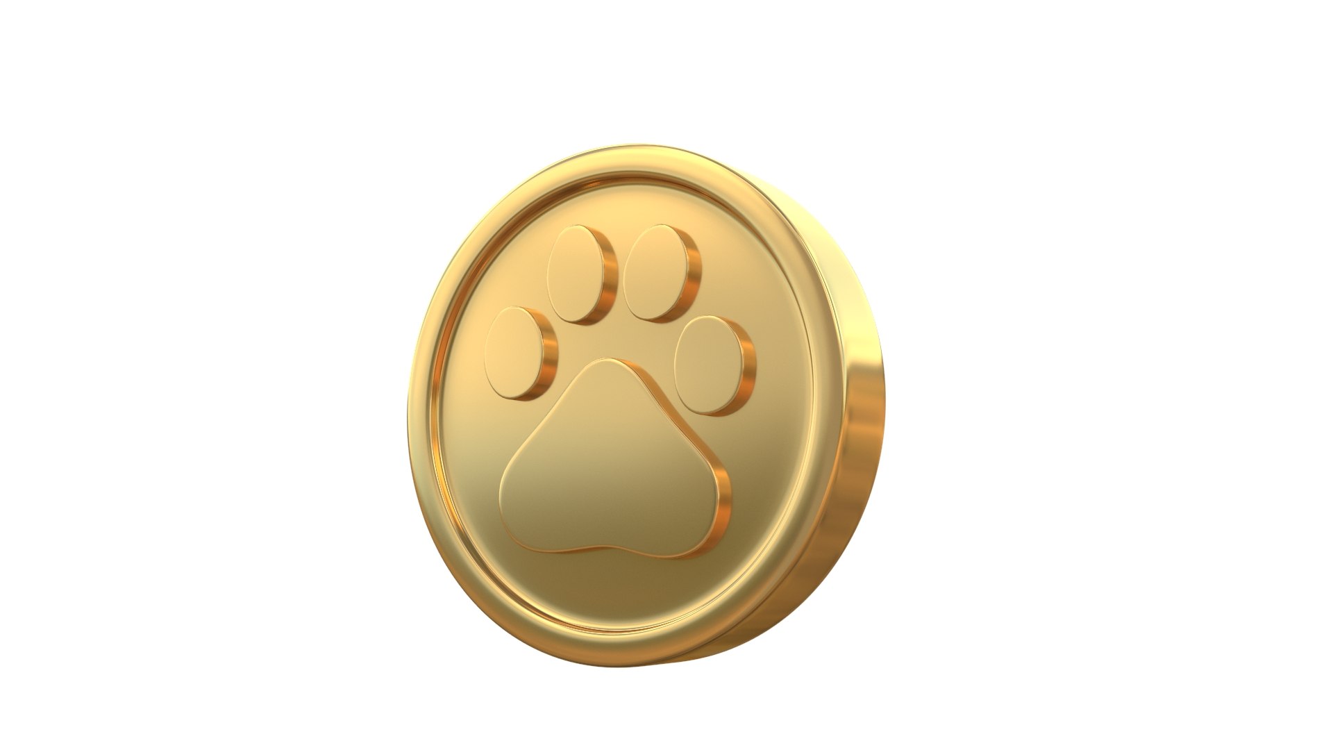 3D Paw Coin Model - TurboSquid 2293058