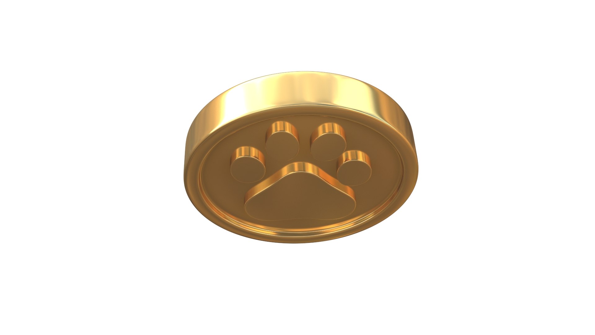 3D Paw Coin Model - TurboSquid 2293058