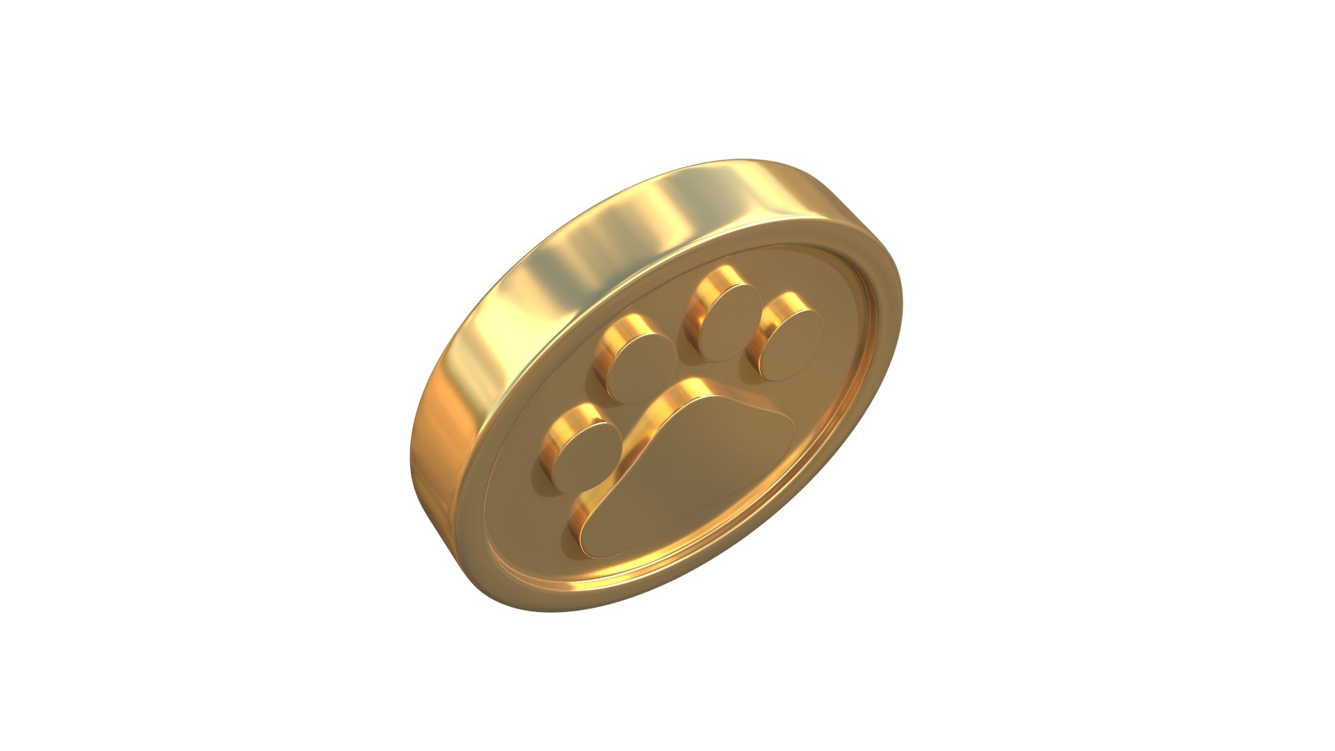 3D Paw Coin Model - TurboSquid 2293058