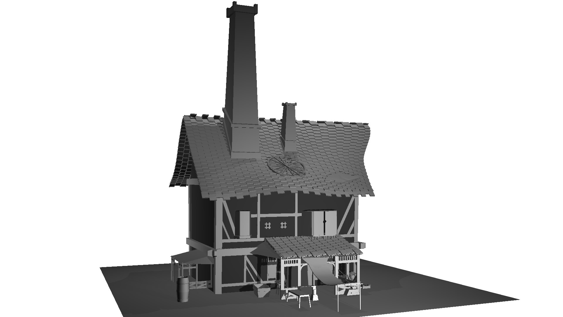 3D Model Horrible House In Village - TurboSquid 1729826