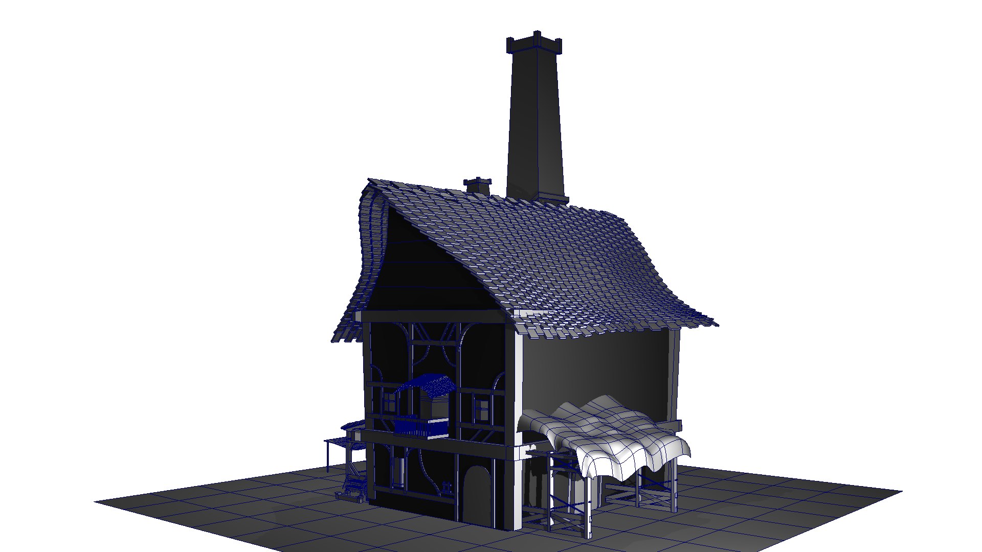 3D Model Horrible House In Village - TurboSquid 1729826