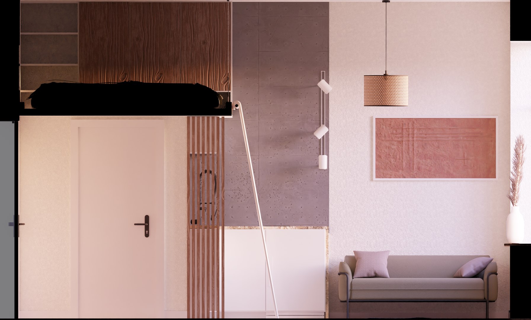 Boho Apartment Interior Project 3D Model - TurboSquid 2008983