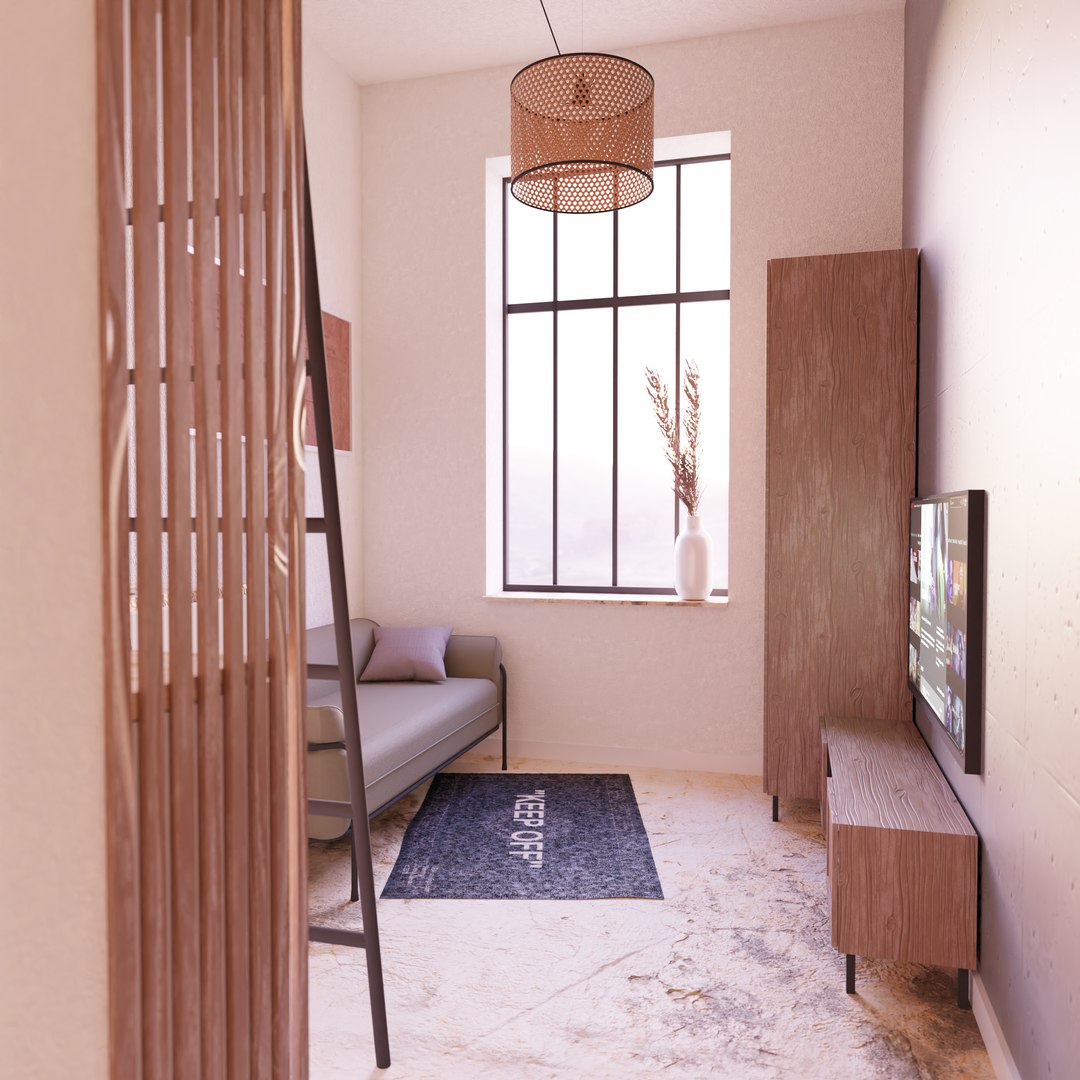 Boho Apartment Interior Project 3D Model - TurboSquid 2008983