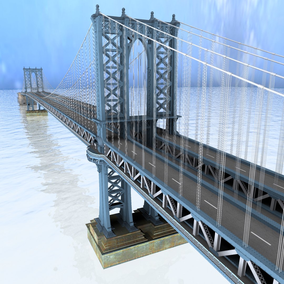 Manhattan Bridge Nyc Obj