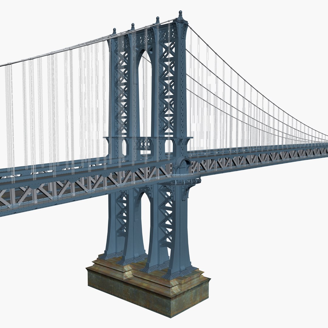 Manhattan Bridge Nyc Obj